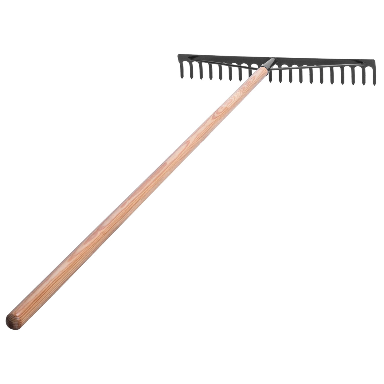 Heavy Duty Garden Rake Steel Hardened for Leaves Lawn Hay Tool with ...