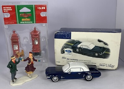 Dept 56 Snow Village Ford Mustang Lemax Victorian Royal Mailboxes ...