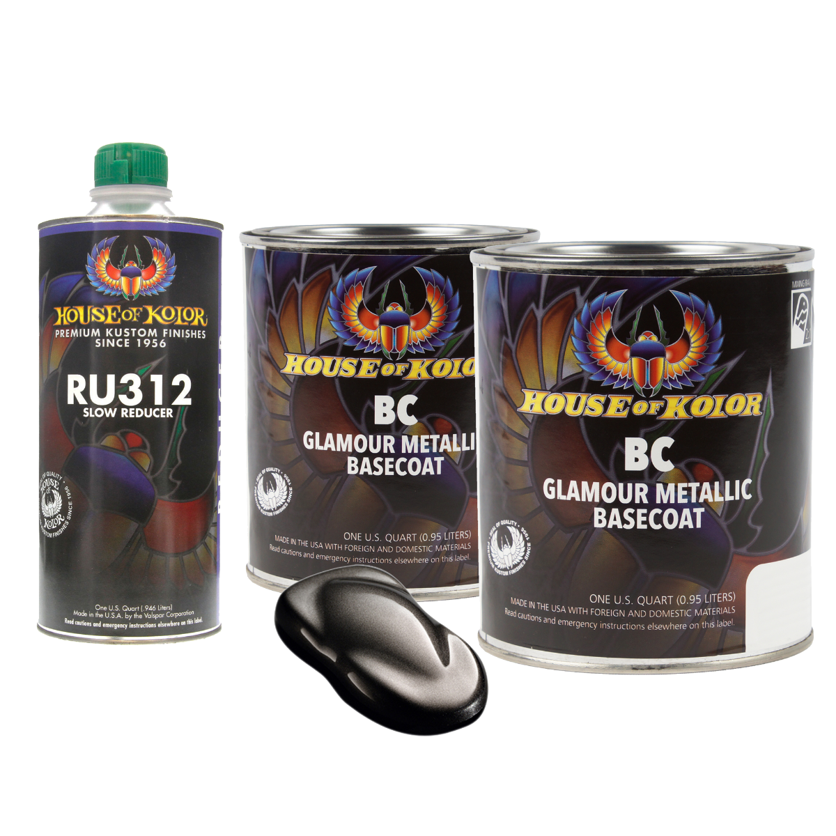 House Of Kolor C2C-BC03 Galaxy Gray Metallic Basecoat 2 Quart Kit +Slow Reducer | eBay