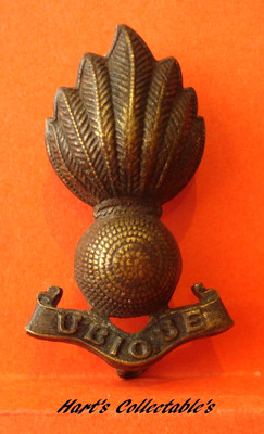 MILITARY - INSIGNIA OF THE ROYAL ARTILLERTY (UBIQUE) CAP BADGE LOT 25 ...