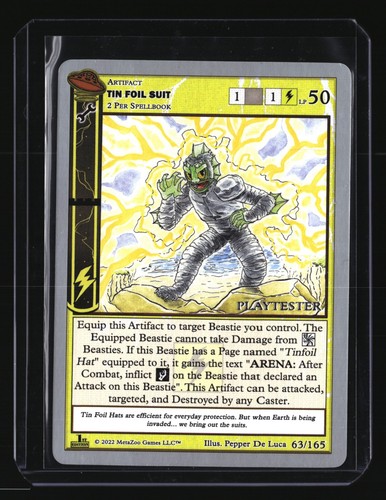 MetaZoo Tin Foil Suit 63/165 PLAYTESTER (UFO 1st Edition) NM/Near Mint ...