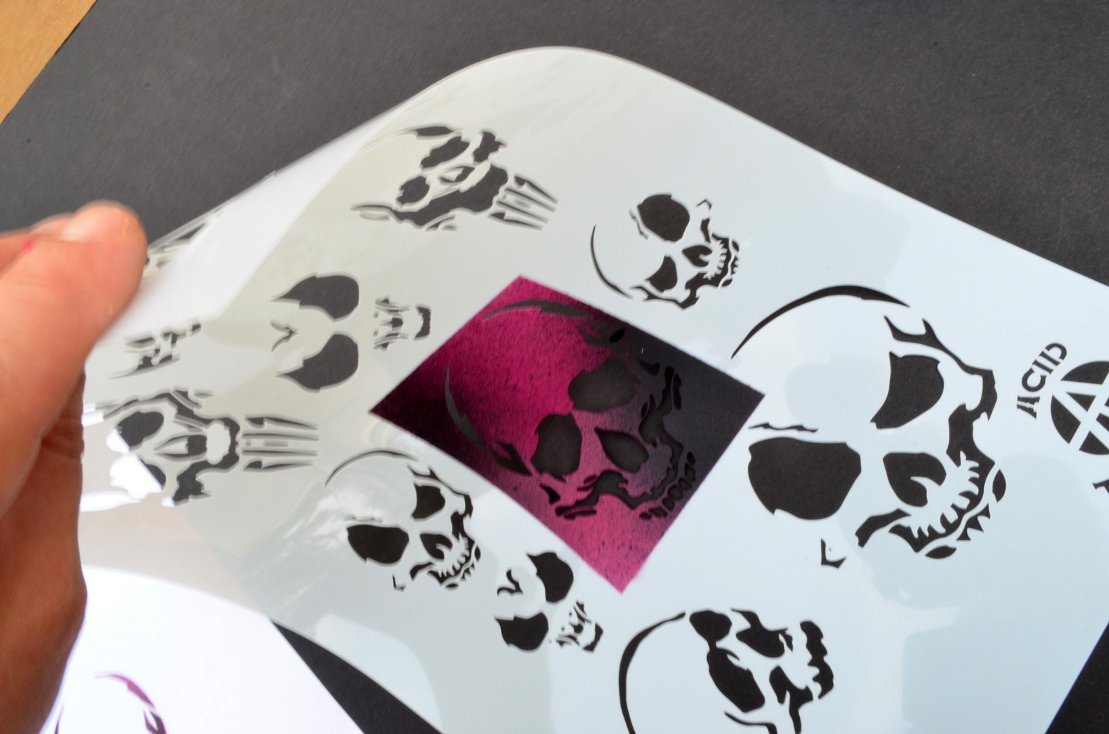 Mylar Camo Skull Gun Spray Painting Stencils RC Model Airbrush 3 Pack ...