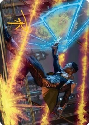 1x Art Series (14/81) Gold Signature - Wingshield Agent MTG Streets of ...