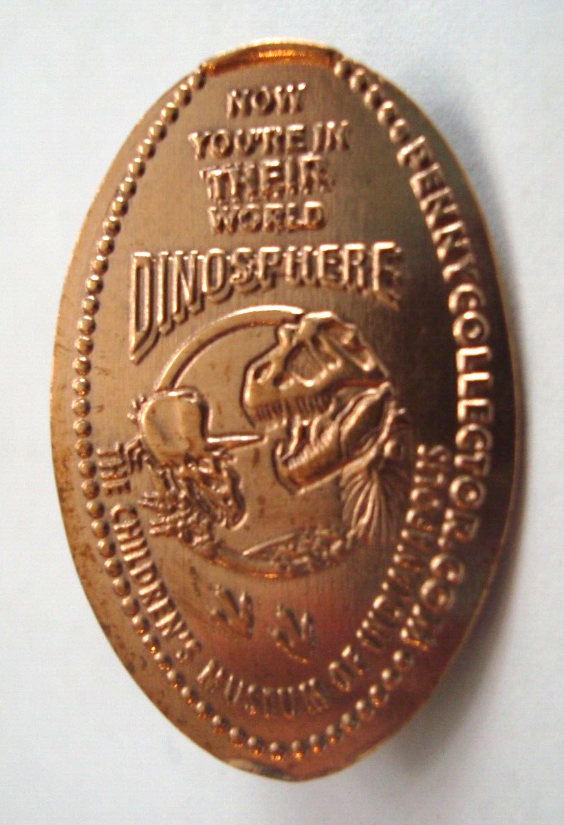 CHILDREN'S MUSEUM Indianapolis - Dinosphere -- elongated copper penny ...