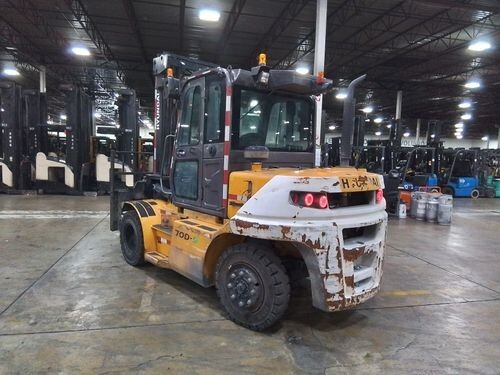 2019 Hyundai 70D-9 119/157" Mast Diesel Pneumatic Forklift | eBay