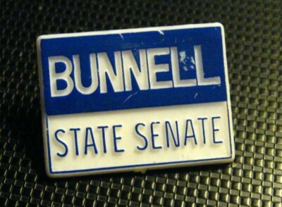 Bunnell State Senate Lapel Pin - Vintage USA American Senator Political ...