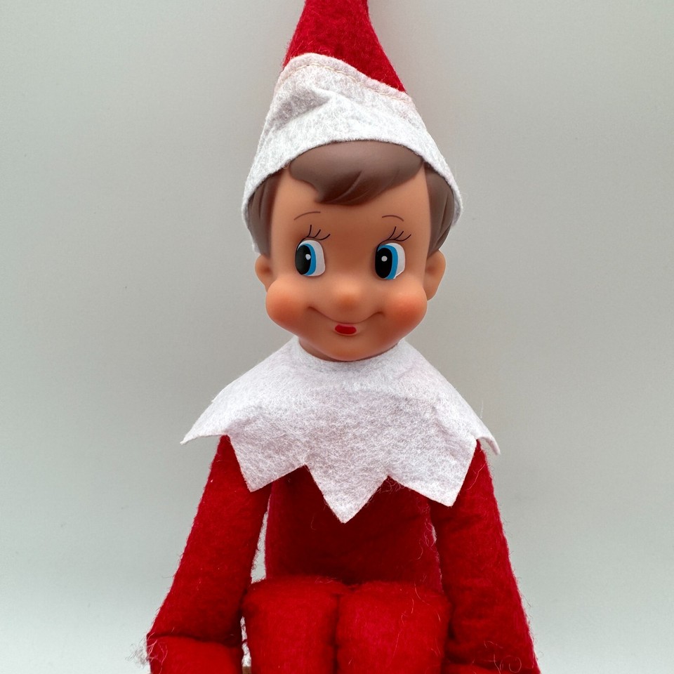 Elf On The Shelf Red Elf Scout Boy Blue Eye Doll Plush Christmas ...