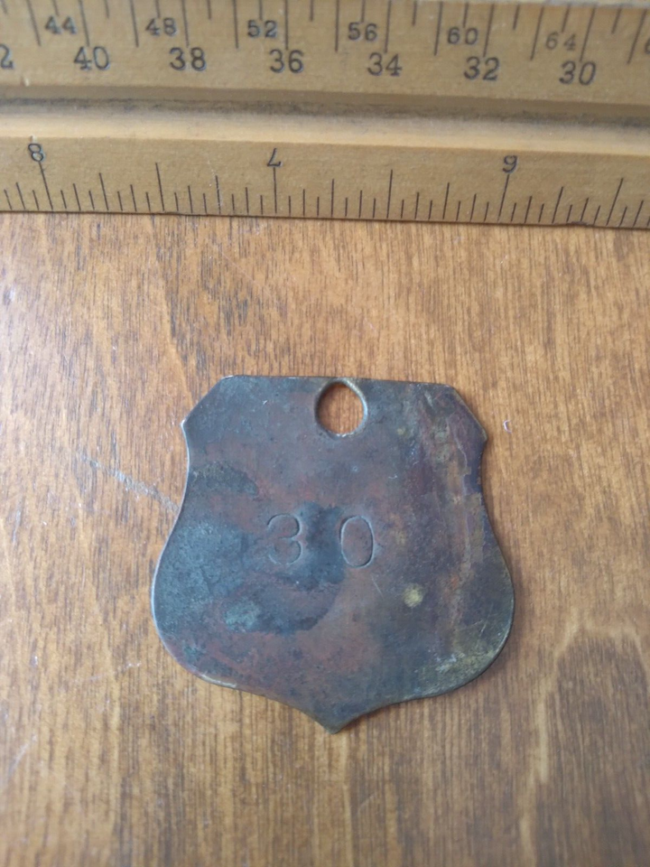 Tested and Sealed Indiana state inspection tag token or medal 30 Bull ...