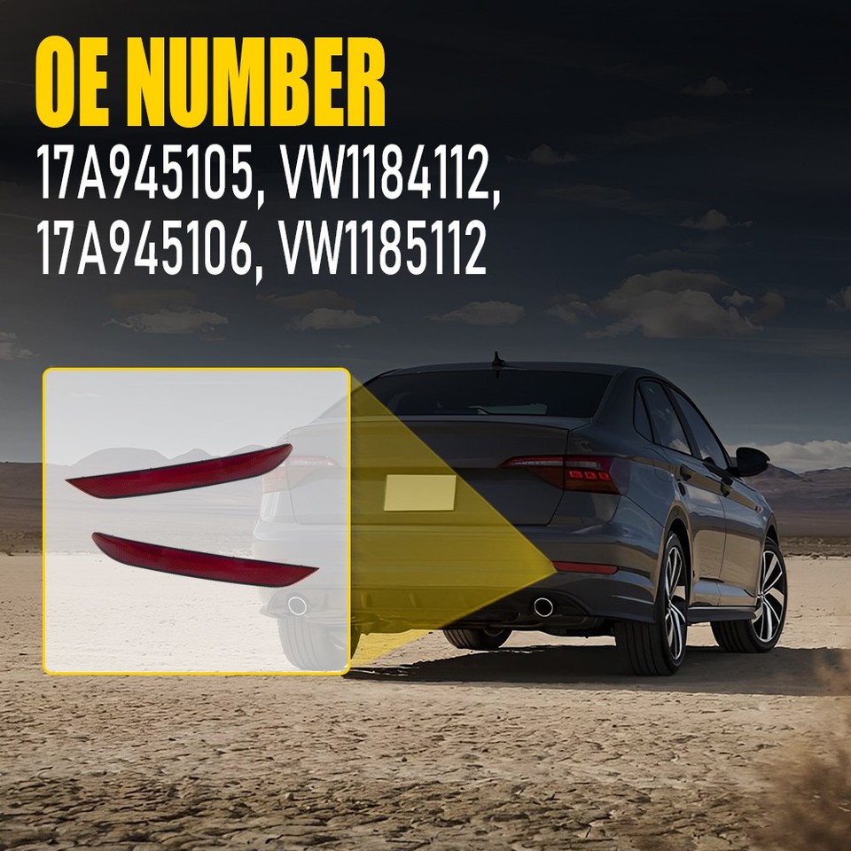 2* Bumper Rear Reflector Case For Volkswagen 2019-21 Jetta Driver ...