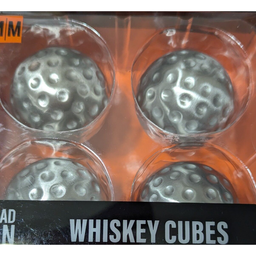 Mad Man Whiskey Cubes Golf Ball Style Reusable Ice Cubes 4 Count in ...