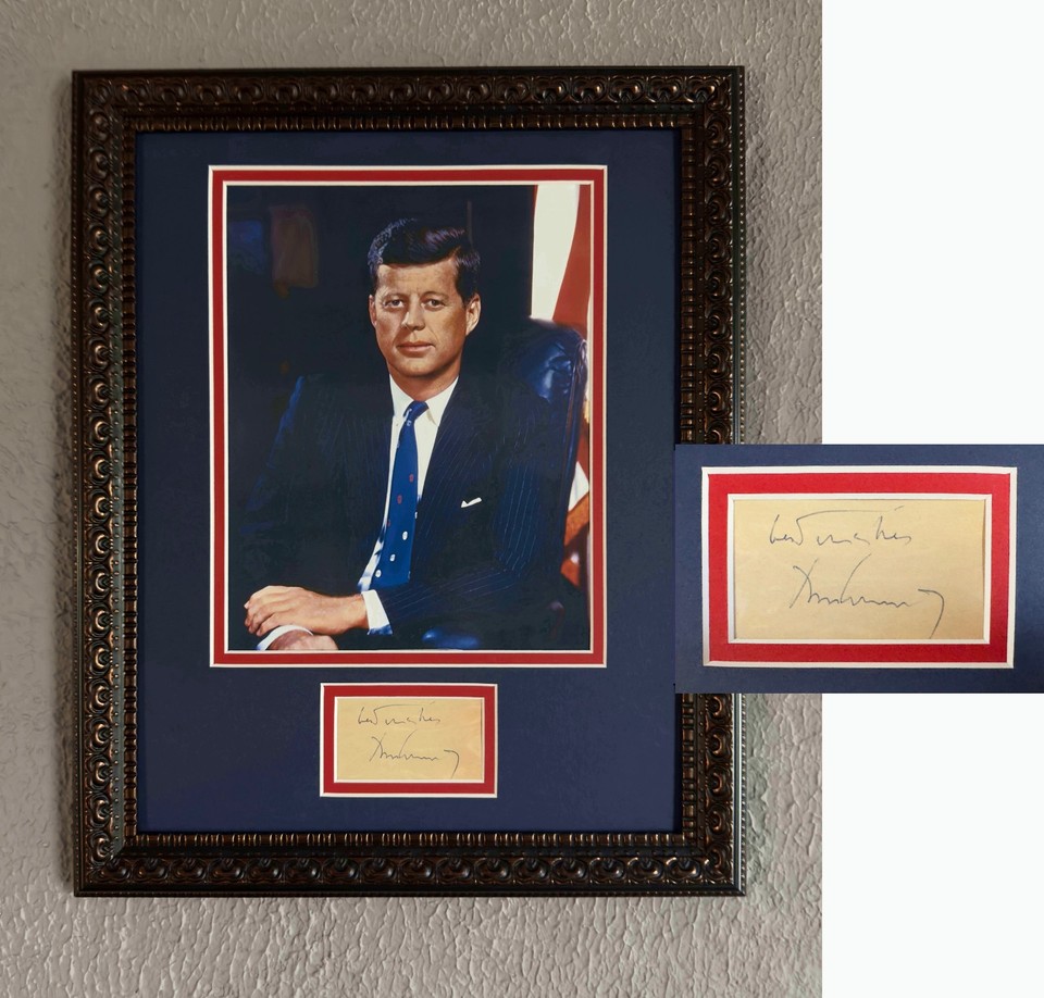Beautiful President John F. Kennedy "JFK" Signed Framed Photo Display ...