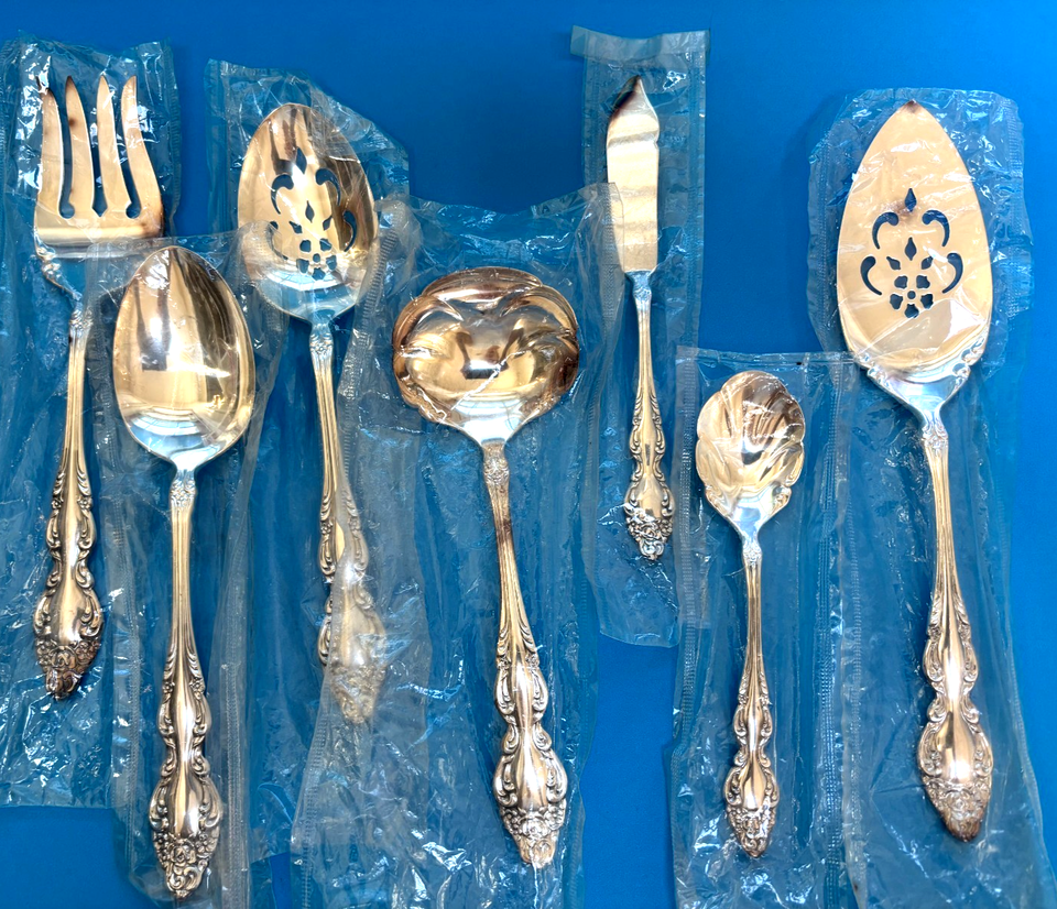 NOS Sealed Oneida BAROQUE ROSE Silverplate 1881 Rogers 1967 Silverware ...