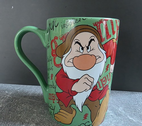 Disney Store Grumpy Mug Snow White & 7 Dwarfs Large Tall Graphic ...
