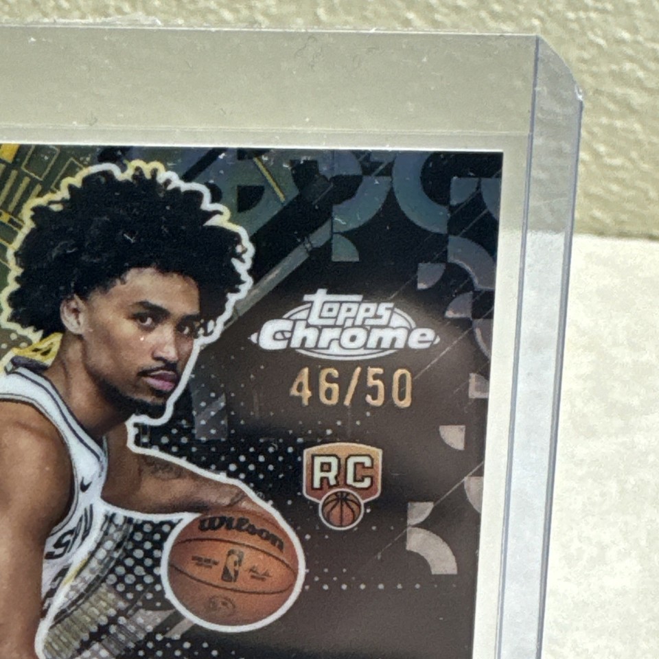 2025-26 Topps Chrome Dylan Harper RC Gold Game Time /50 SSP Spurs #GT ...