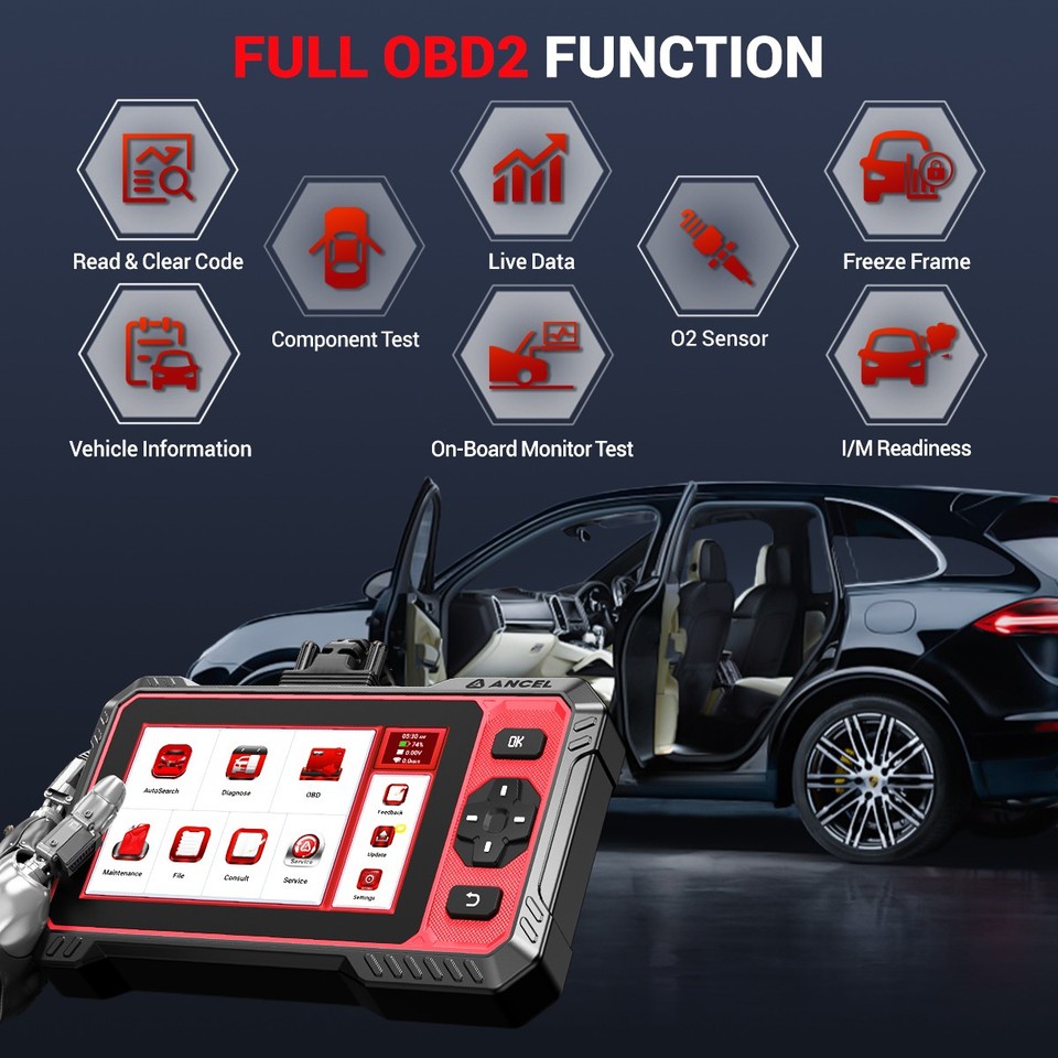 OBD2 Auto Scanner All System Diagnostic Bi-directional CAN FD Oil ABS ...