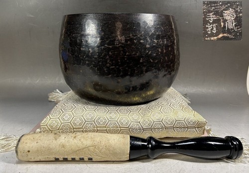 Buddhist Bell #972 Japanese Temple Altar 9.4" Rin Orin Singing Bowl ...