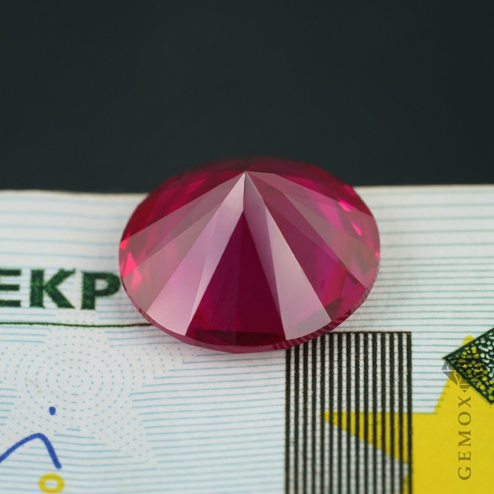 Ruby Loose Gemstone Genuine Lab-Grown Faceted Round Cut Raspberry Red ...