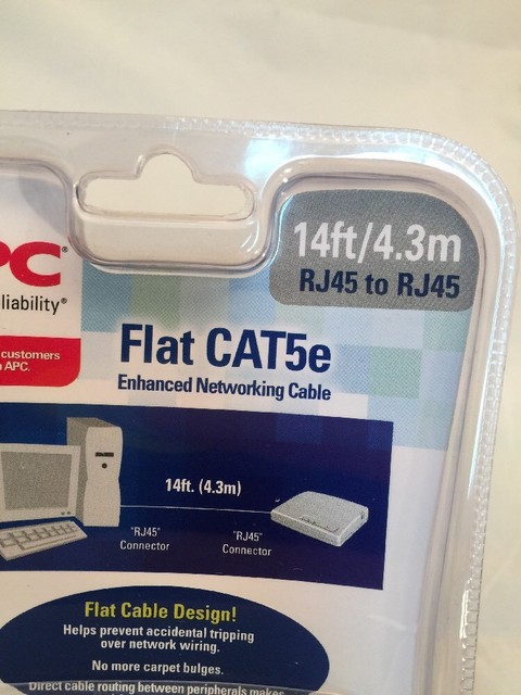APC Flat Cat5e 14ft Enhanced Networking Cable Rj45 for sale online | eBay