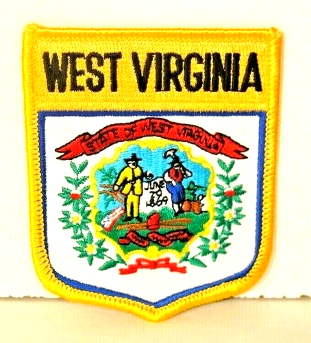 WEST VIRGINIA STATE SHIELD travel souvenir embroidered iron on patch | eBay
