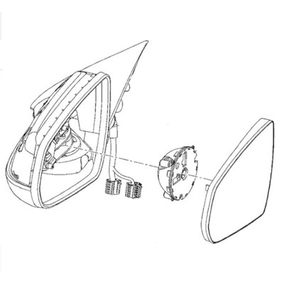 Genuine OEM Door Mirror Glass Assembly For Saab 22847429 | eBay