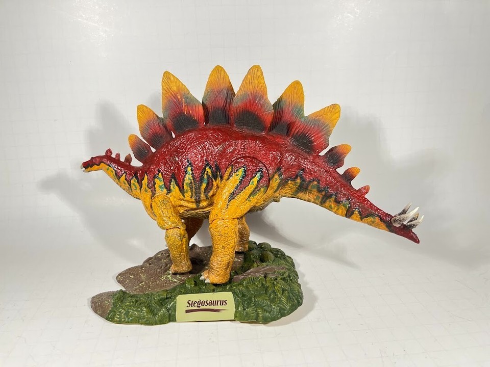 Vintage Dinosaur Toy Carnage Resaurus Stegosaurus + Stand Rare Retired ...