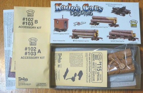 Kadee HO Scale #102 (42' Skeleton Log Car with Logs) Kit Form | eBay