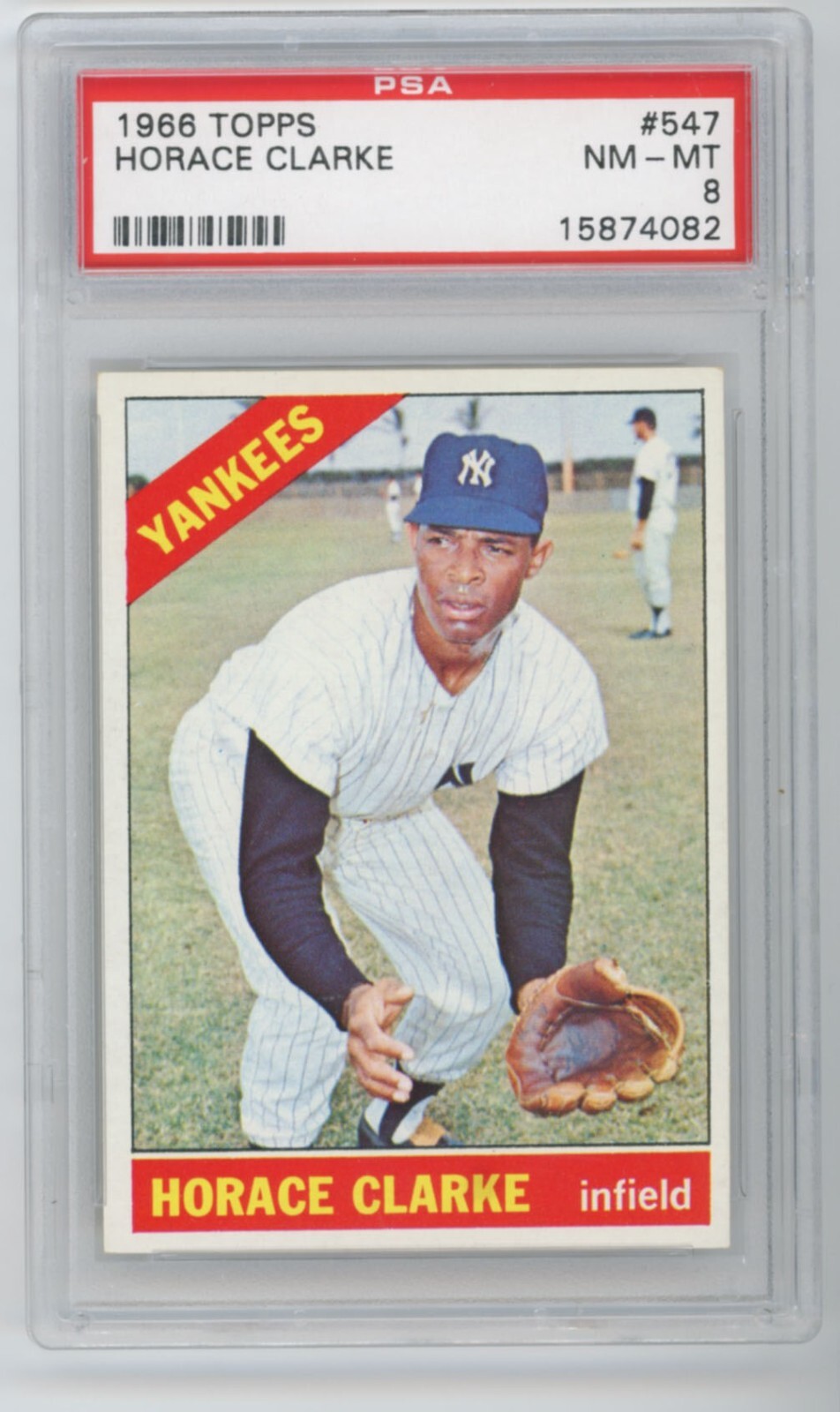 1966 Topps Gum #547 Horace Clarke PSA NM-MT 8 Short Print High Number ...