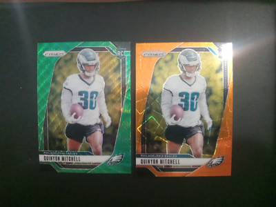 2024 Prizm #381 Quinyon Mitchell Green Wave+Lazer RC - Eagles Color ...