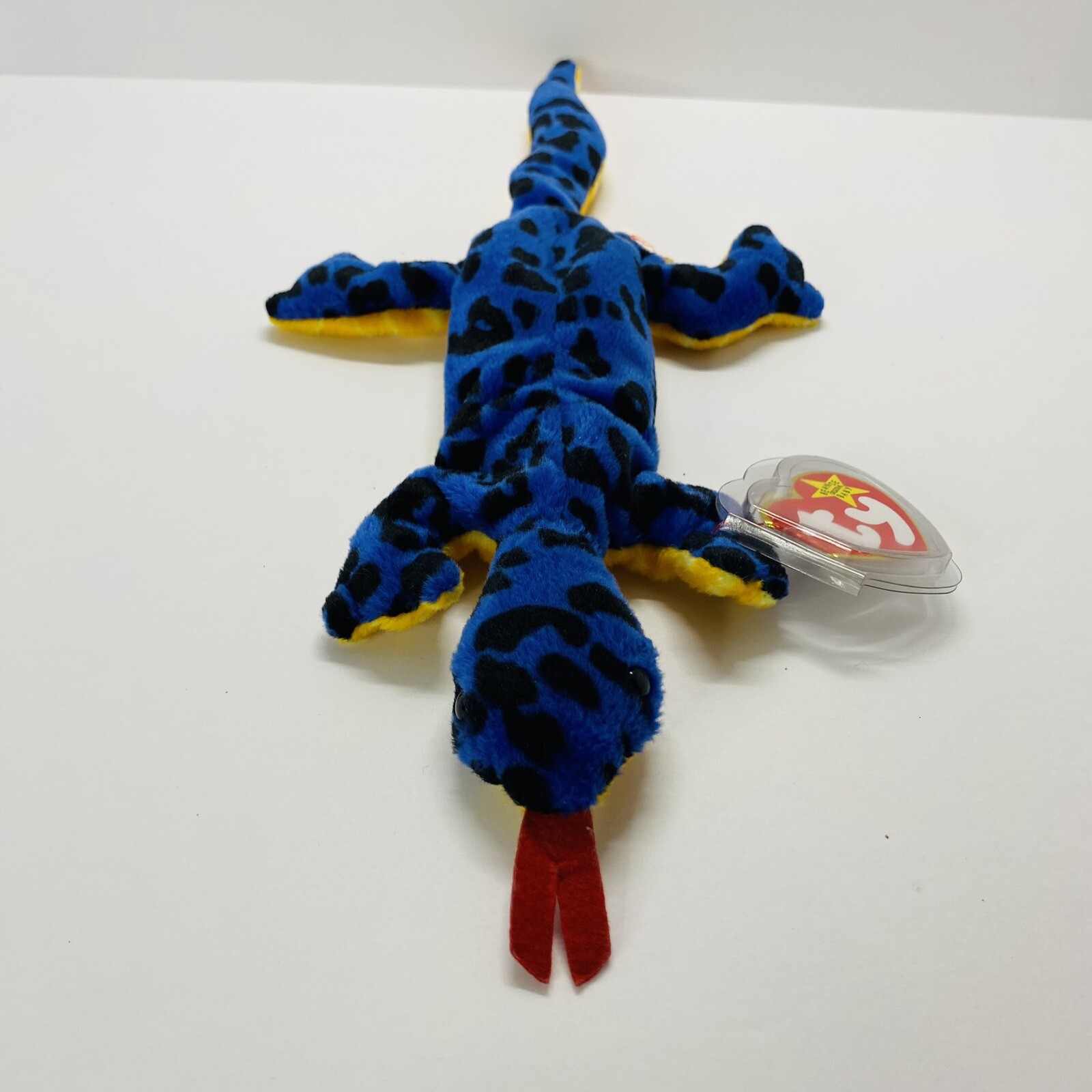 Ty Beanie Babies “Lizzy” the Blue Spotted Lizard Tag Protector Tush Tag ...