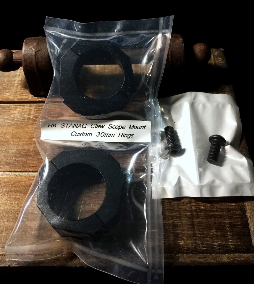 New custom 30mm rings for H&K STANAG Claw type scope mounts " RINGS ...
