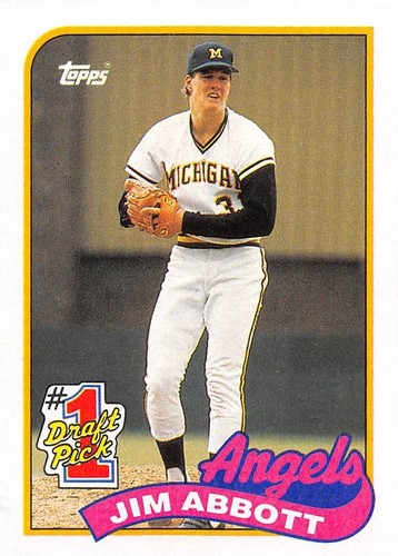 1989 Topps #573 Jim Abbott RC Rookie Card California Angles 💎⚾💎 | eBay