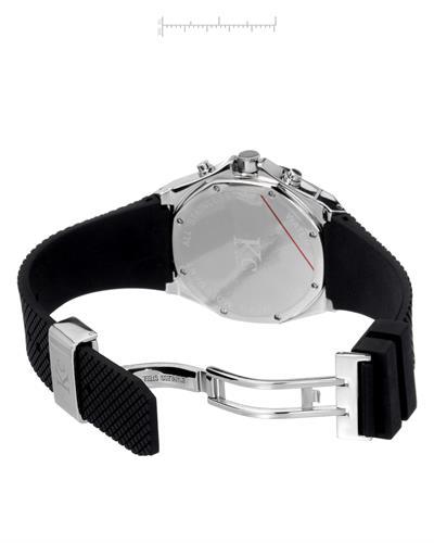 KC CHRONOGRAPH DATE MEN WATCH WITH 2.60CTW BLACK ROUND LARGE DIAMONDS ...