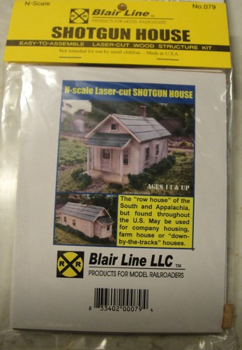Blair Line N Scale Laser Cut Shotgun House Kit – Brand New | eBay
