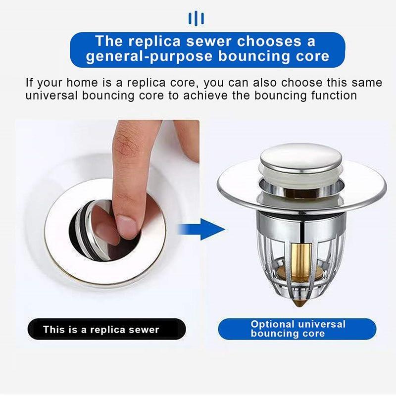 Mer-maid Universal Magic Drain Sink Stopper Instantly Replace Broken ...