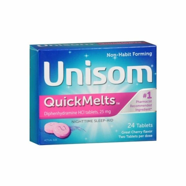 Unisom SleepMelts Cherry Flavor Tablets Nighttime Sleep-aid for sale ...