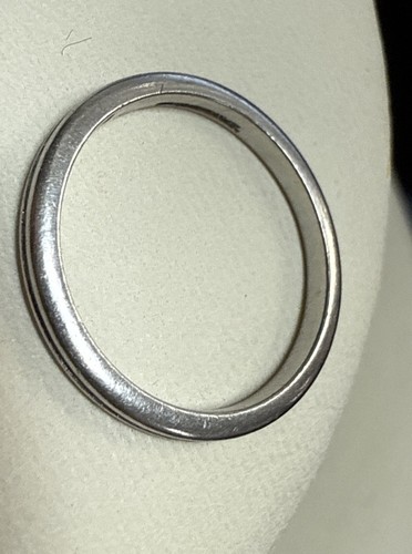 TIFFANY & CO PLATINUM IRIDIUM SPLIT BAND RING LADIES SIZE 5.25 VINTAGE ...