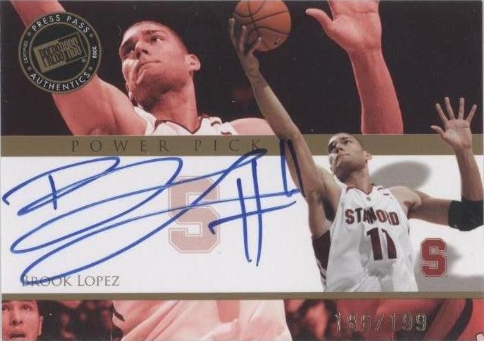 2008 Press Pass - Power Pick Autographs Brook Lopez #PP-BL /199 (AU, RC ...