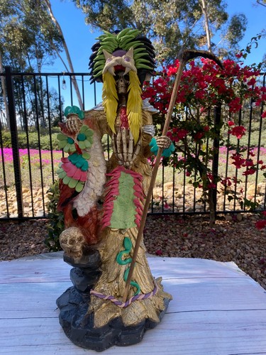 SANTA MUERTE BENDESIDA 25" RAINBOW / OWL / HOLY DEATH FIXED / GRIM ...