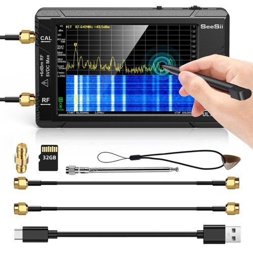 SeeSii Spectrum Analyzer TinySA ULTRA 4" 100kHz-5.3GHz Handheld Signal ...