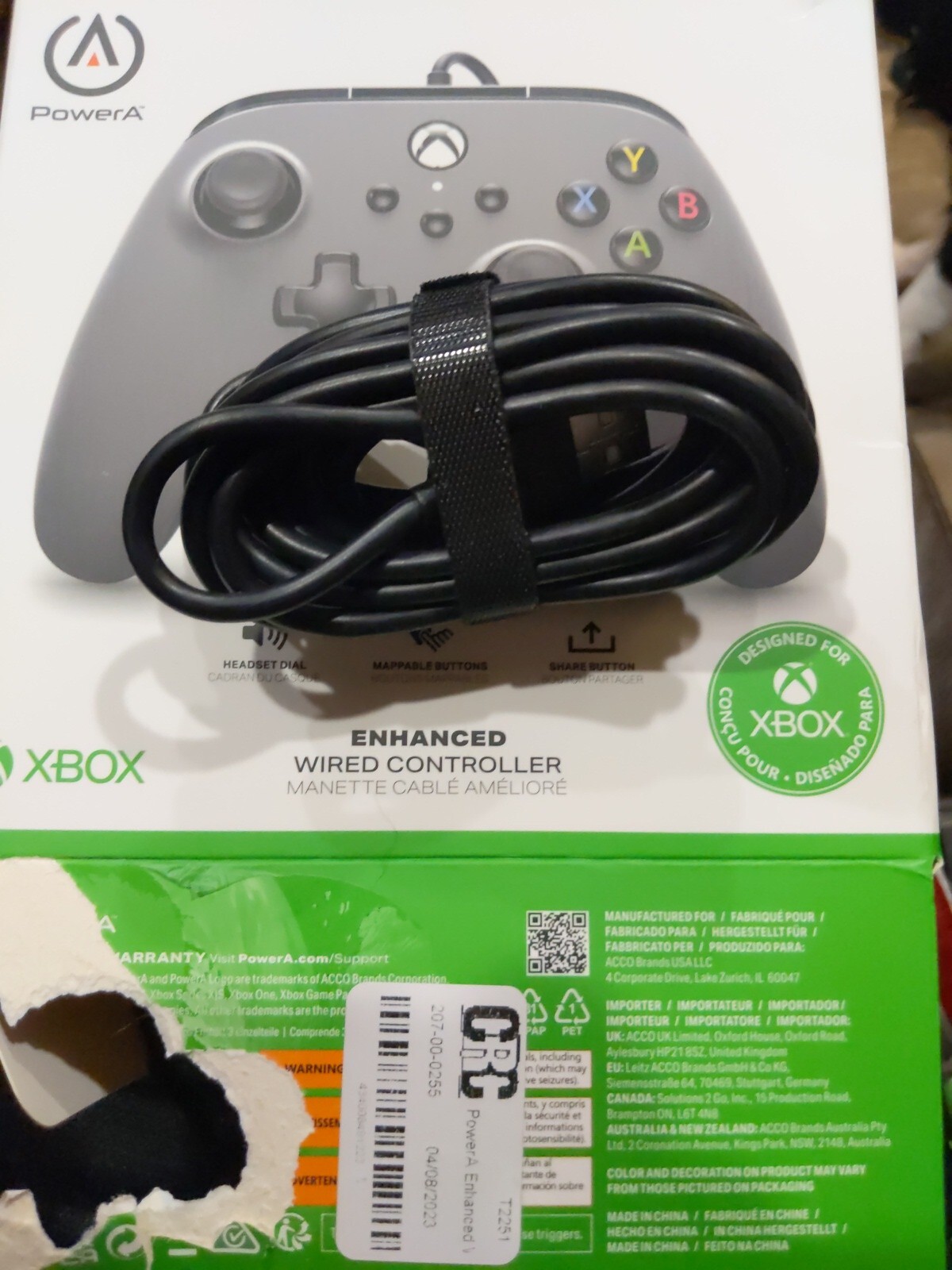 Xbox One, Series X/S Power A Enhanced, Sliver Wired Controller | eBay