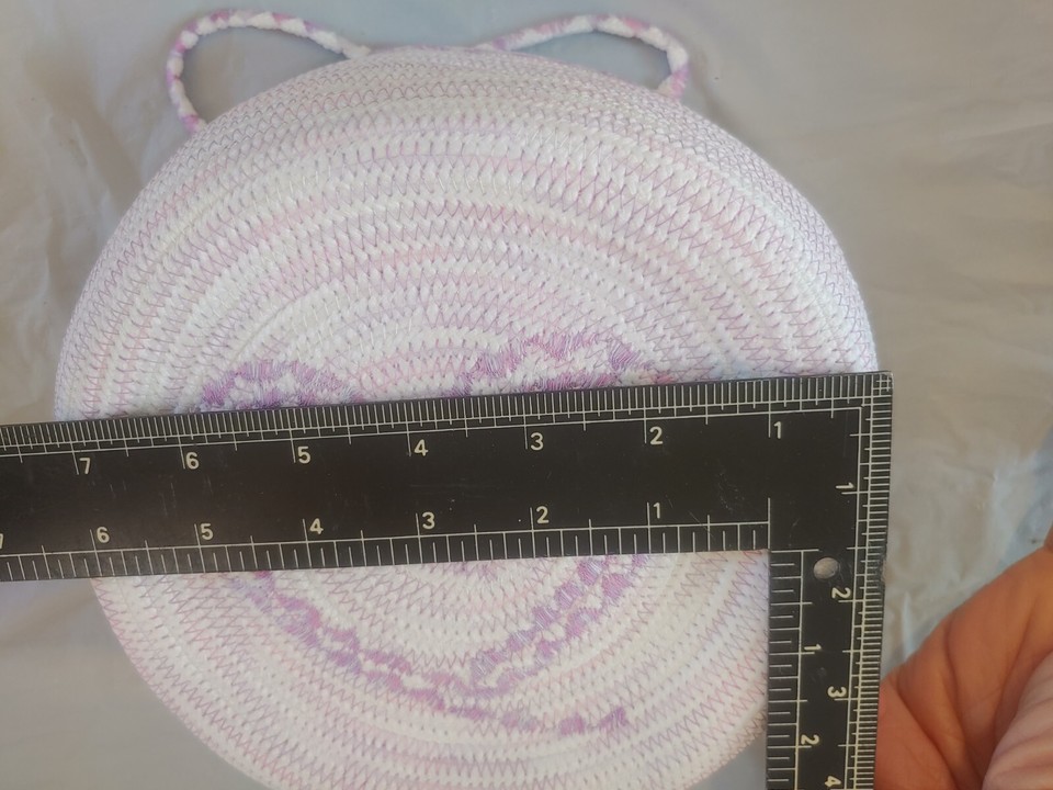 Adorable Heart Embroidered Cotton Rope Basket | eBay