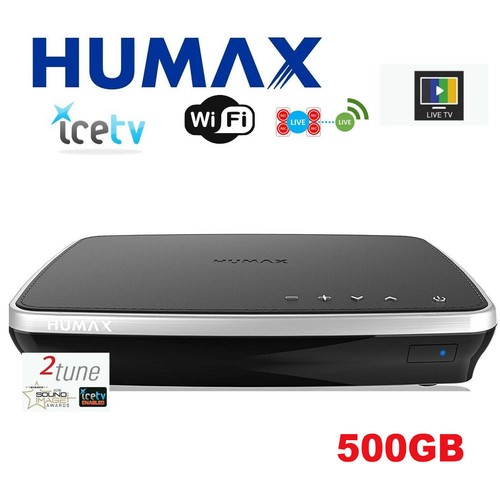 Humax 2TUNE Twin Tuner Quad HD Digital TV Recorder 500GB PVR Ice TV ...