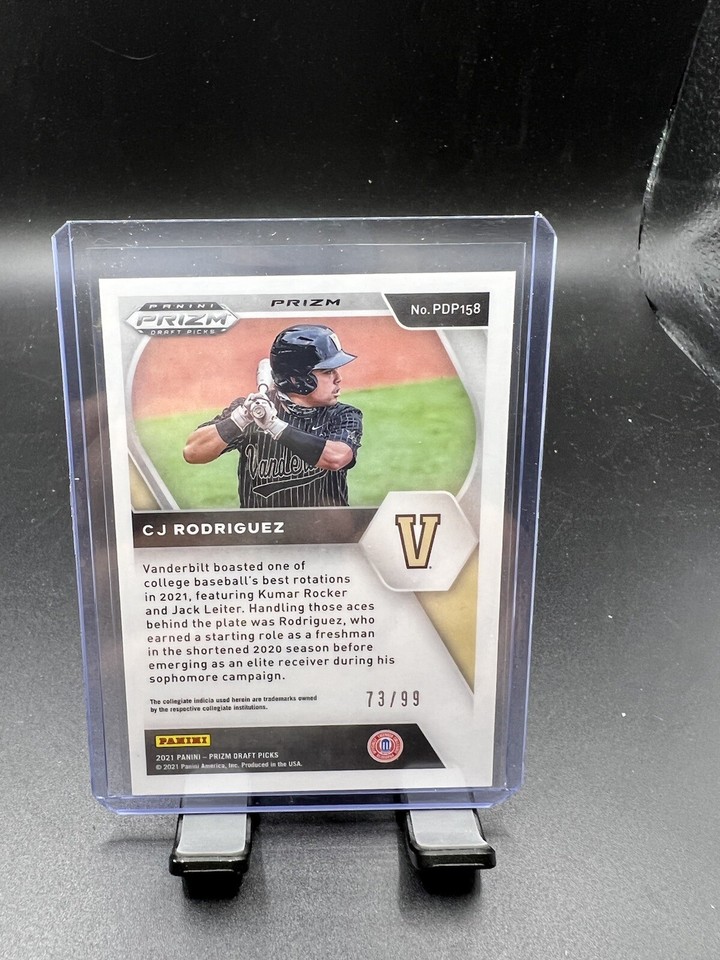CJ Rodriguez 2021 Panini Prizm Draft Picks Tiger Stripes Rookie #PDP158 ...