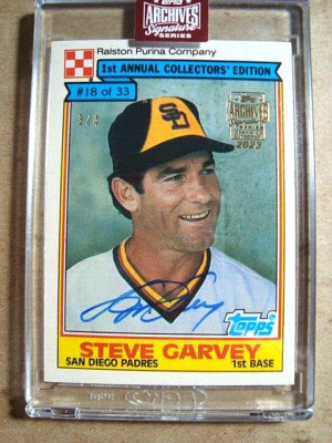2023 Steve Garvey Topps Archives Signature Series Autograph /4 MINT 🔥🔥 ...