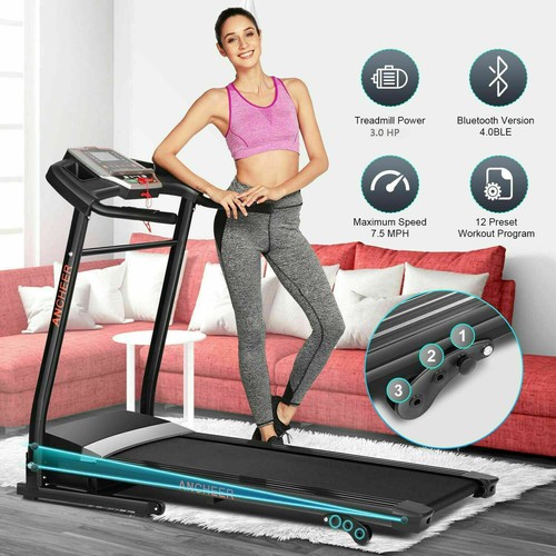 Treadmill Folding Electric Motorized Power Running Jogging Machine LCD ...