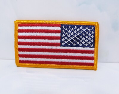 US Military Reversed Field Color American Flag Uniform Shoulder Patch ...