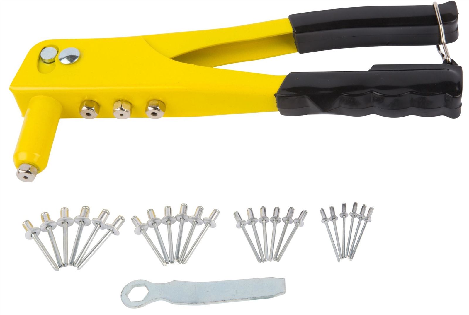 BlueSpot Hand Pop Rivet Gun With 60 Rivets And 4 Size Riveter Nozzles ...