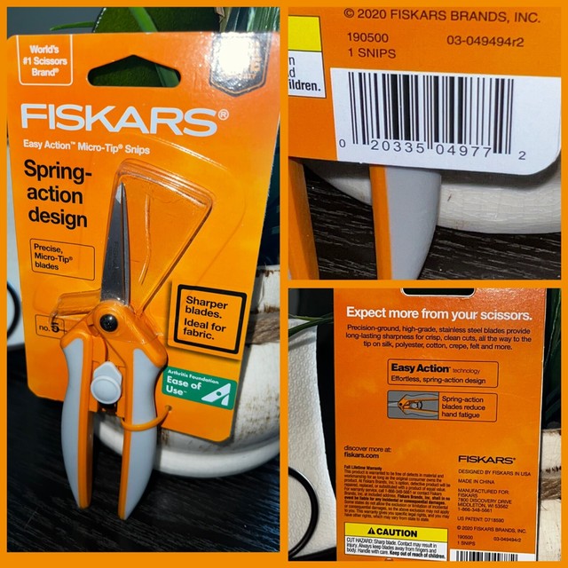 Fiskars 190500-1003 5 in Micro Tip Spring Scissor for sale online | eBay