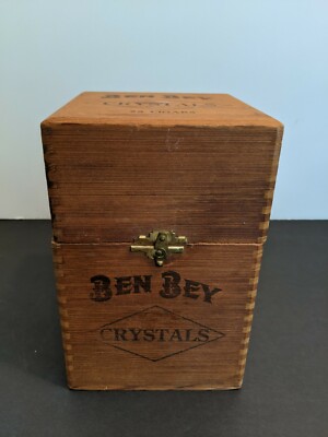Ben Bey Crystals, Vintage Wood Cigar Box: 25 Cigar Holder, | eBay