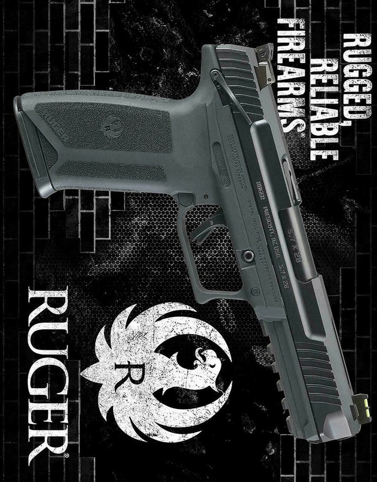 Ruger Firearm Logo 2nd Amendment Reliable Gun Ammo Wall Décor Metal Tin ...